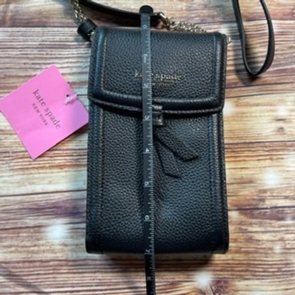 kate spade | Bags | Kate Spade Black Pebbled Leather Crossbody Phone ...